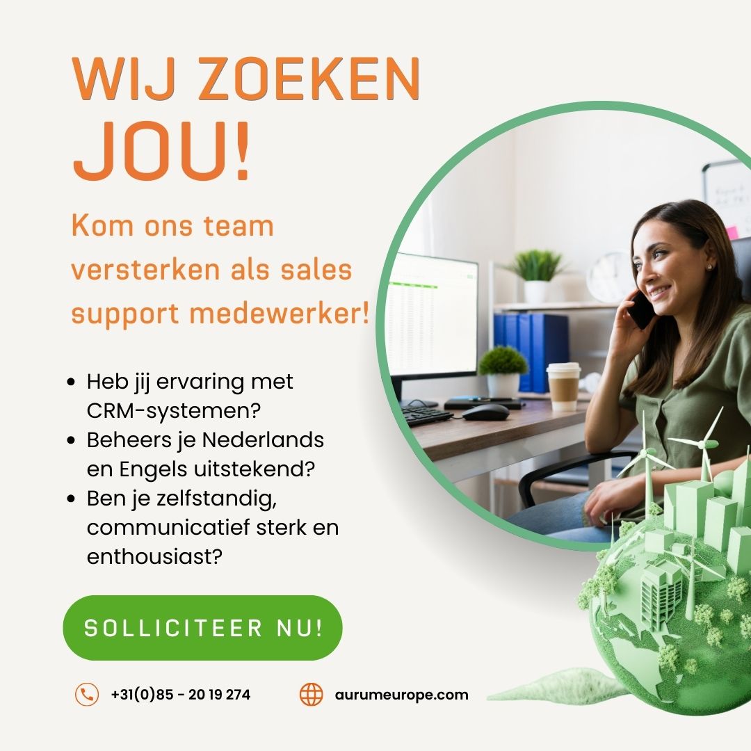 Vacancy: Sales support employee | Aurum Europe