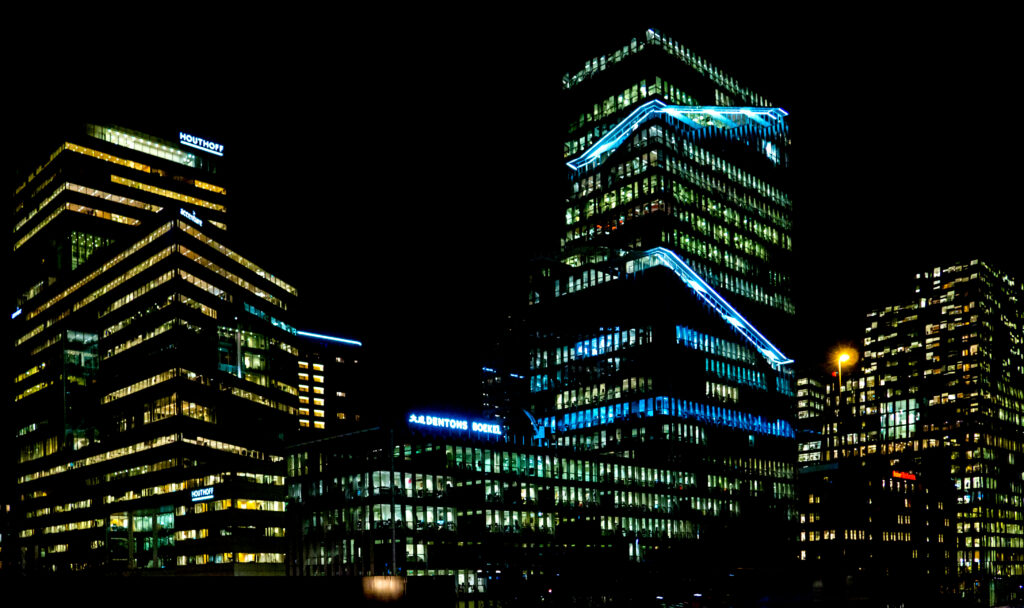 Energy costs per square meter in commercial buildings